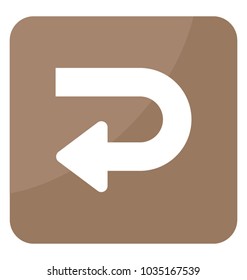 Directional Arrow Representing Return U Turn Stock Vector (Royalty Free ...