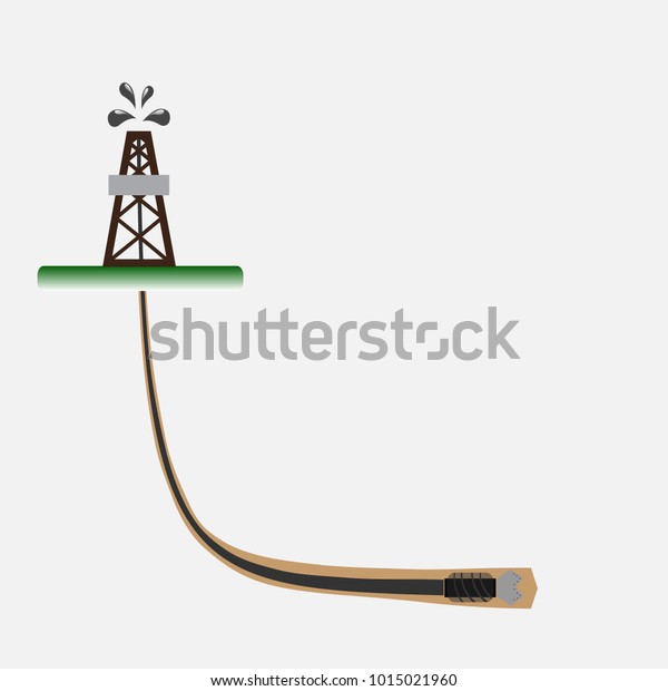 Directional Drilling Oil Well Vector Illustration Stock Vector (Royalty ...