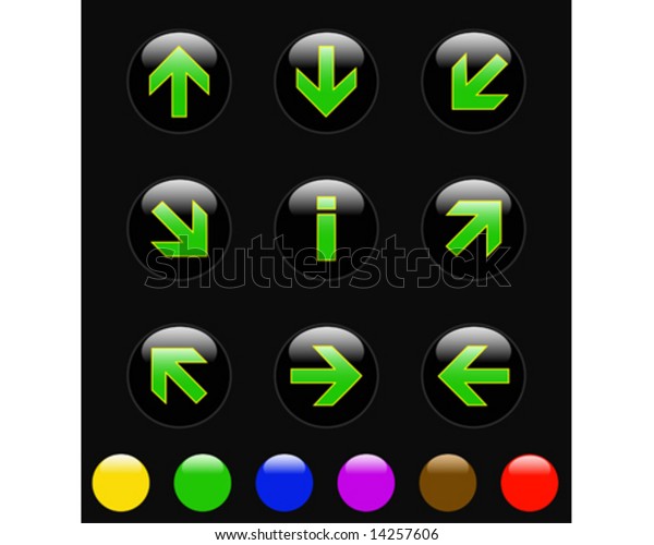 Directions Icons Detailed Render Stock Vector (Royalty Free) 14257606 ...