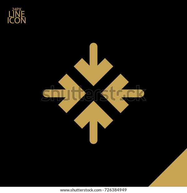 Directions Minimal Icon Arrows Line Vector Stock Vector (Royalty Free ...