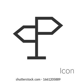 Directions Poster Icon Outline Vector Stock Vector (Royalty Free ...