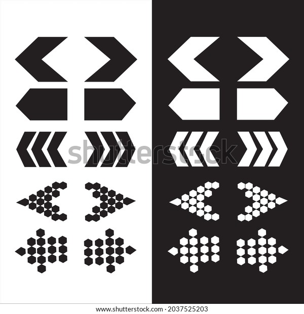 Directions Symbols Different Shapes Stock Vector (Royalty Free ...