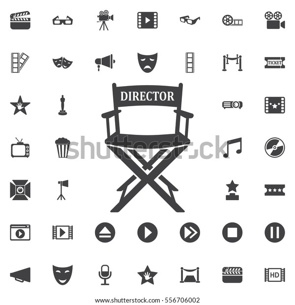 Director Chair Icon On White Background เวกเตอร์สต็อก (ปลอดค่าลิขสิทธิ์ ...