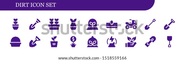 Dirt Icon Set 18 Filled Dirt Stock Vector (Royalty Free) 1518559166 ...