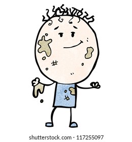 Cartoon Dirty Boy Stock Vector (Royalty Free) 224716003 | Shutterstock