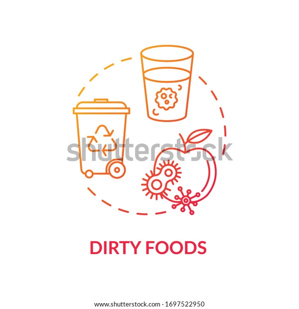 Dirty Foods Red Concept Icon Spoiled Stock Vector (Royalty Free ...