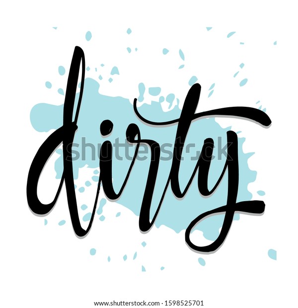 Dirty Hand Lettering Calligraphy Designs Logos Stock Vector (Royalty ...