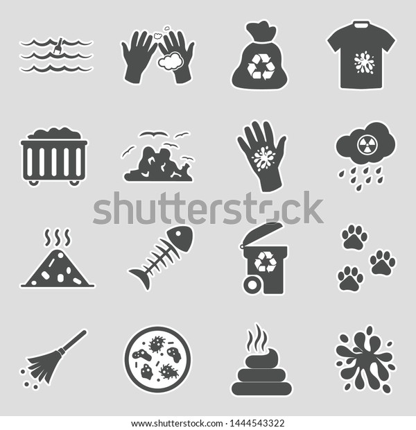 Dirty Icons Sticker Design Vector Illustration Stock Vector (Royalty ...
