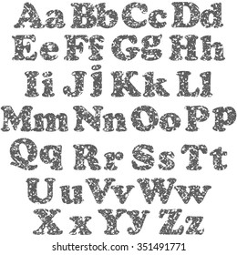 Dirty Letters Alphabet Vector Stock Vector (Royalty Free) 351491771