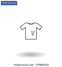 Dirty Shirt Vector Icon Stock Vector (Royalty Free) 379884559 ...