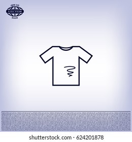 Dirty Shirt Vector Icon Stock Vector (Royalty Free) 624201878 ...