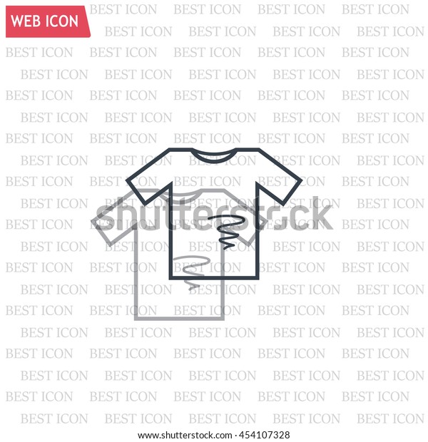 Dirty Shirt Vector Icon Stock Vector (Royalty Free) 454107328 ...