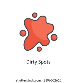 Dirty Spots Filled Outline Vector Icon Stock Vector (Royalty Free ...