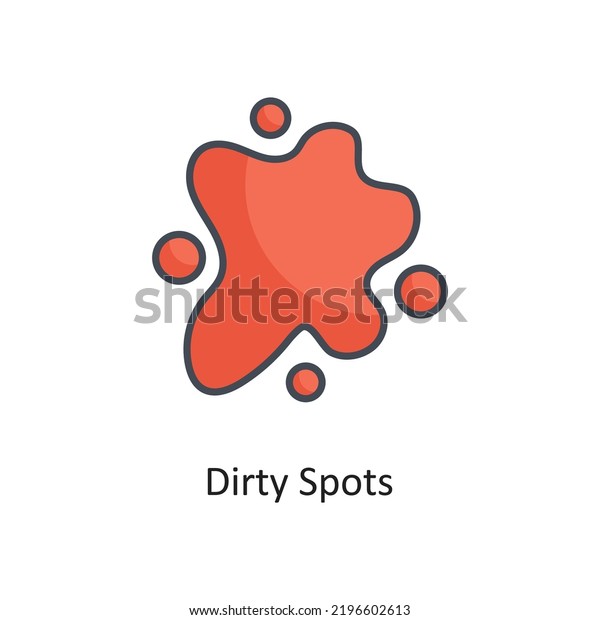 Dirty Spots Filled Outline Vector Icon Stock Vector (Royalty Free ...