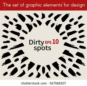 Dirty Spots Vector Illustration Collection Smudges Stock Vector ...