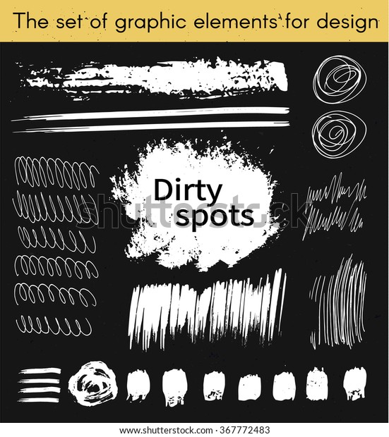 Dirty Spots Vector Illustration Collection Smudges Stock Vector ...