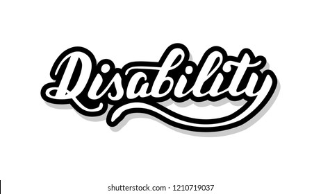 Disability Calligraphy Template Text Your Design Stock Vector (Royalty ...