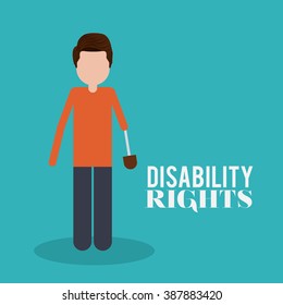 Disability Rights Design Vector Illustration Eps10 Stock Vector ...