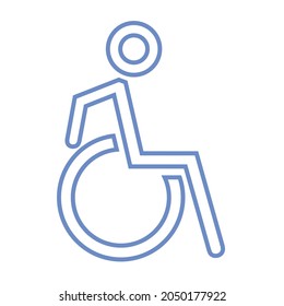Disable Icon Blue Outline Vector Stock Vector (Royalty Free) 2050177922 ...