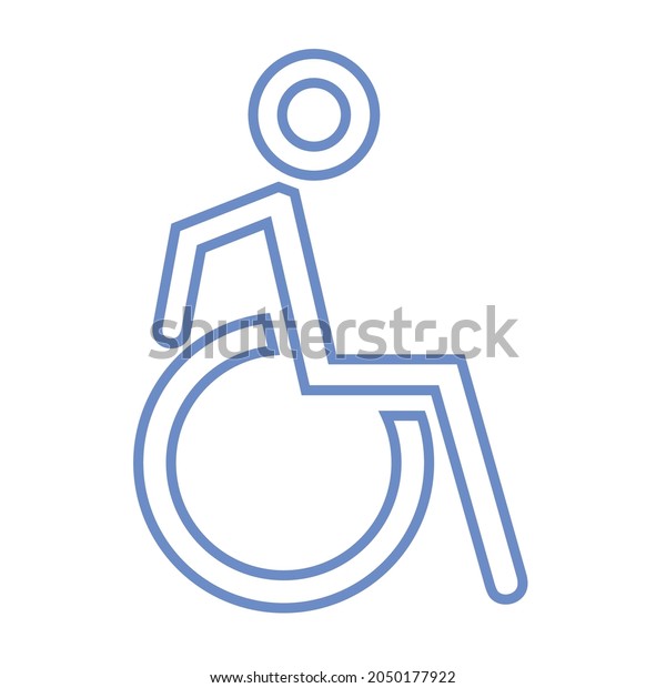 Disable Icon Blue Outline Vector Stock Vector (Royalty Free) 2050177922 ...