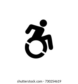 Handicap Disability Icon Vector Logo Template: เวกเตอร์สต็อก (ปลอดค่า ...