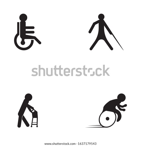 Disable Icon Symbol Logo Template Vector Stock Vector (Royalty Free ...