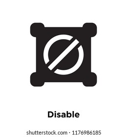 Disable Icon Vector Isolated On White Stock Vector (Royalty Free ...