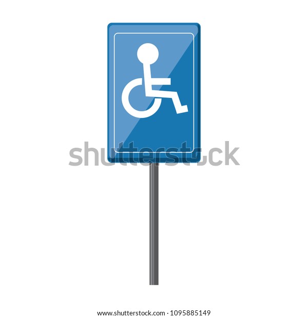 Disable Parking Zone Sign Design Stock Vector (Royalty Free) 1095885149 ...