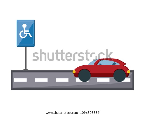 Disable Parking Zone Sign Design Stock Vector (Royalty Free) 1096508384 ...