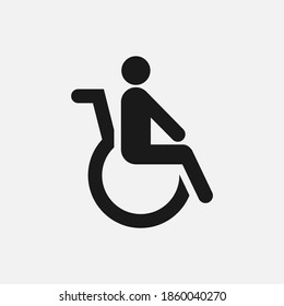 Disabled Black White Vector Icon Stock Vector (Royalty Free) 1860040270