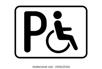 Disabled Car Parking Sign Vector Illustration Stock Vector (Royalty ...