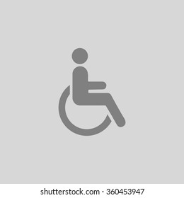 Disabled Grey Simple Flat Icon Stock Illustration 376513489 | Shutterstock