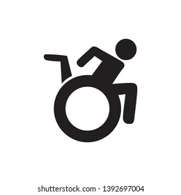 Disabled Handicap Icon Isolated On White Stock Vector (Royalty Free ...