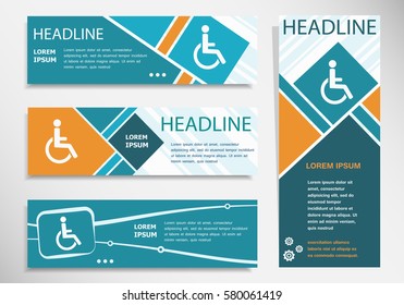Disabled Handicap Icon On Horizontal Vertical: vector de stock (libre ...