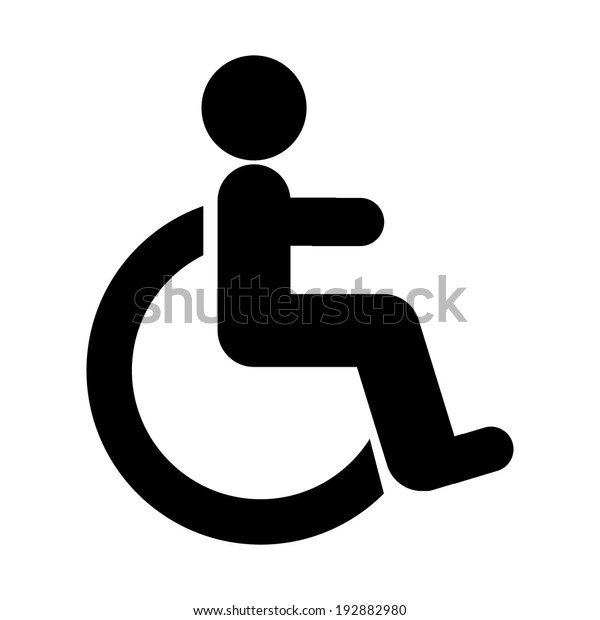 Disabled Icon Sign On White Background Stock Vector (Royalty Free ...