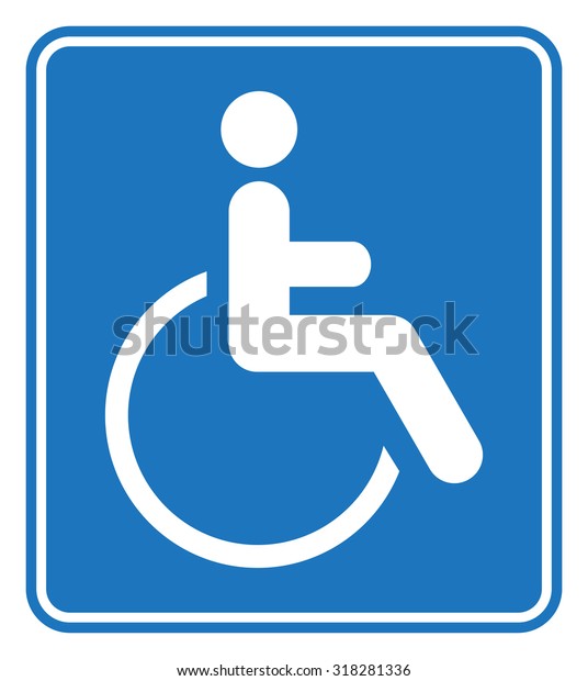 Disabled Icon Sign White Isolated On Stock Vector (Royalty Free ...