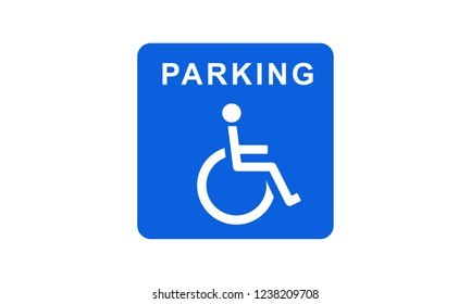 Disabled Parking Icon Logo Sign Stock Vector (Royalty Free) 1238209708 ...