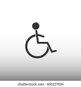 Disabled Person Icon Stock Vector (Royalty Free) 603227024 | Shutterstock