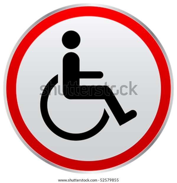 Disabled Person Sign Stock Vector (Royalty Free) 52579855 | Shutterstock