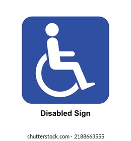 Disabled Sign Blue Disabled Person Vector Stock Vector (Royalty Free ...