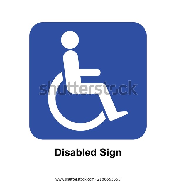 Disabled Sign Blue Disabled Person Vector Stock Vector (Royalty Free ...