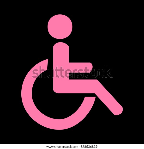 Disabled Sign Illustration Vector Pink Icon Stock Vector (Royalty Free ...