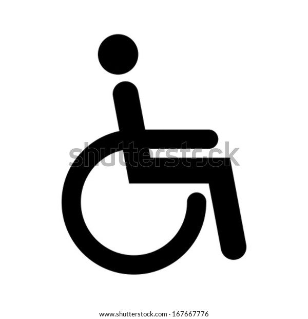 Disabled Sign Isolated On White Background Stock Vector (Royalty Free ...