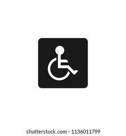 Disabled Vector Iconparalyzed Icon Handicapped Vector Stock Vector ...