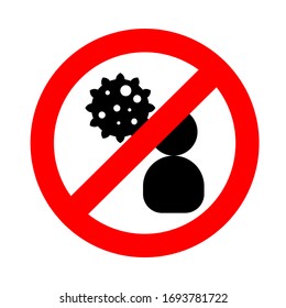 Disallow Corona Virus Simple Icon Stock Vector (Royalty Free ...
