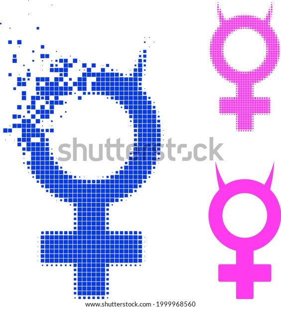 Disappearing Dot Devil Female Symbol Icon Stock Vector (Royalty Free ...
