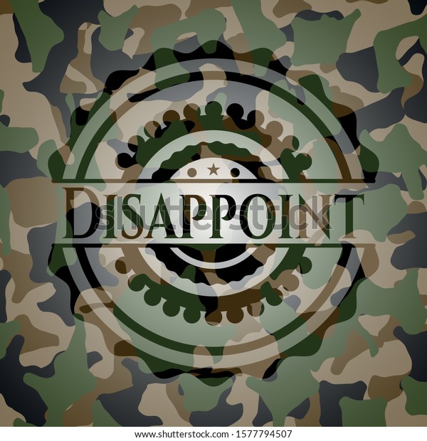 Disappoint Written On Camouflage Texture Vector Stock Vector (Royalty ...