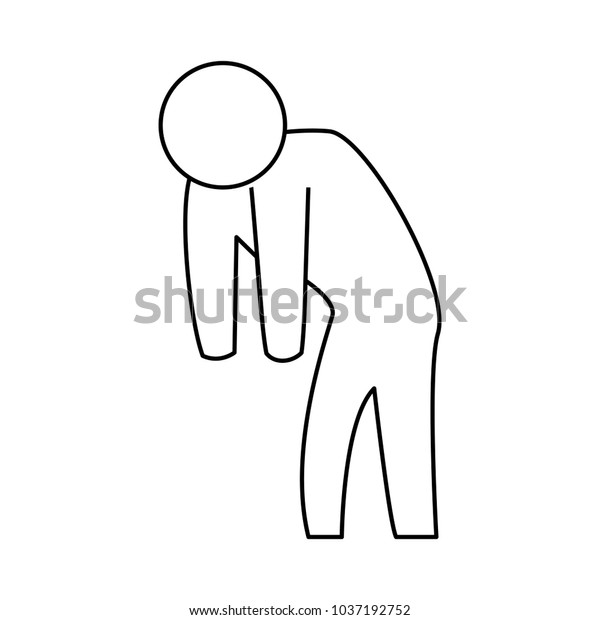 Disappointed Man Pictogram Icon Vector Illustration Stock Vector ...