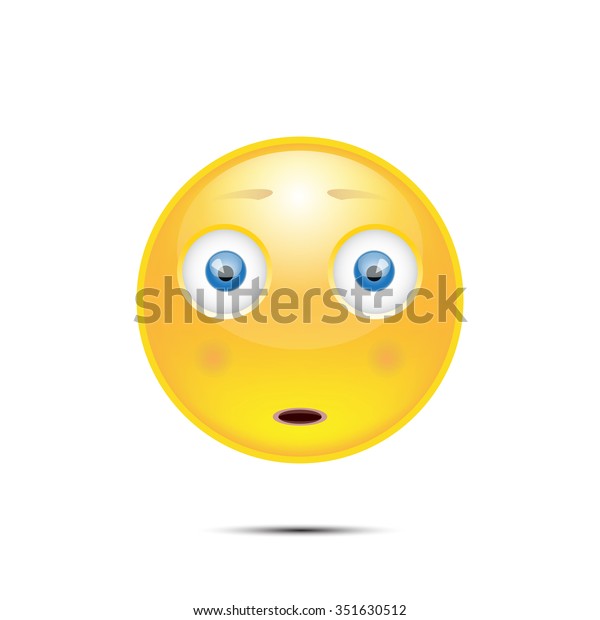 Disappointed Smile Shadow Yellow Round Smile Stock Vector (Royalty Free ...