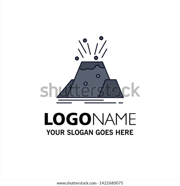 Disaster Eruption Volcano Alert Safety Flat Stock Vector (Royalty Free ...